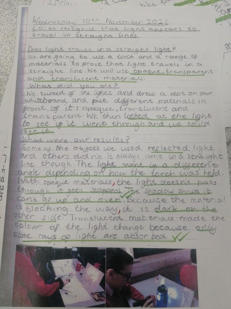 Y6 - Science Portfolio | Calverley CE Primary School